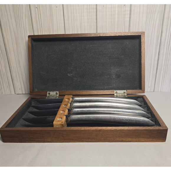 KEVIN.MURPHY | Kitchen | Vintage Murphy Knives Cutlery In Wood Case Set ...